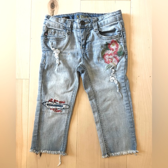Vigoss | Bottoms | Vigoss Girls Embroidered Denim Jeans | Poshmark